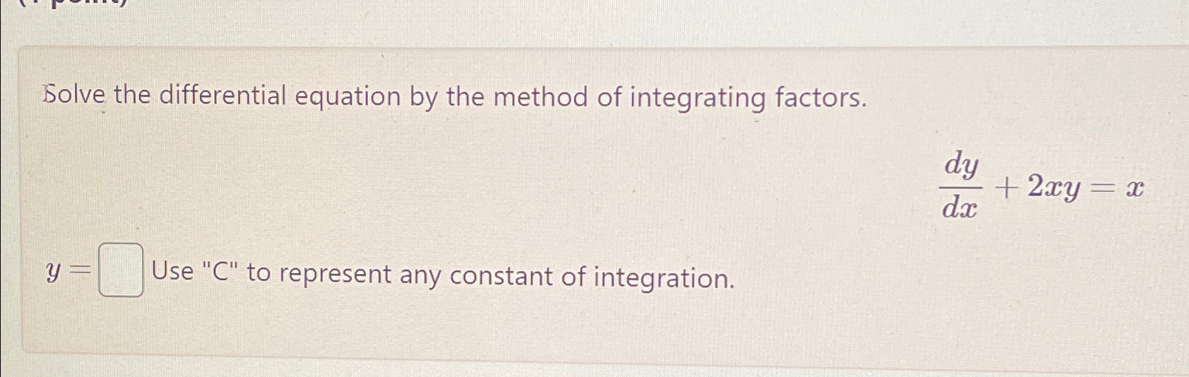 Solved Solve the differential equation by the method of | Chegg.com
