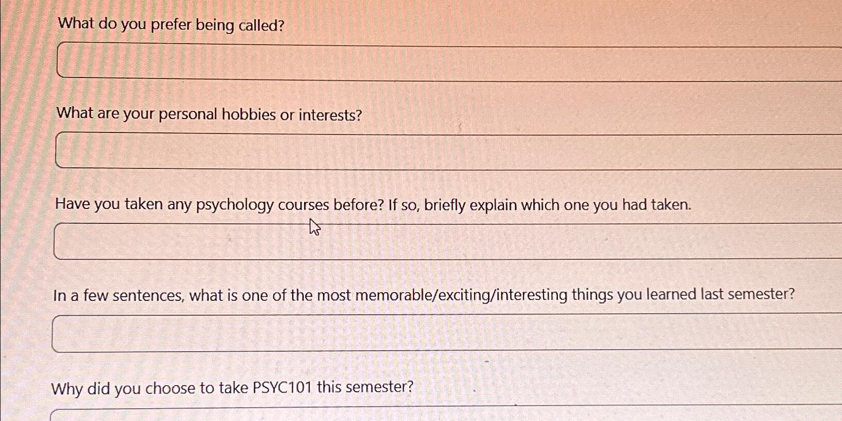 Solved What do you prefer being called?What are your | Chegg.com