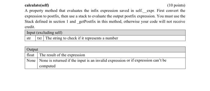 Solved Section 2: The Calculator class (50 points) Implement | Chegg.com