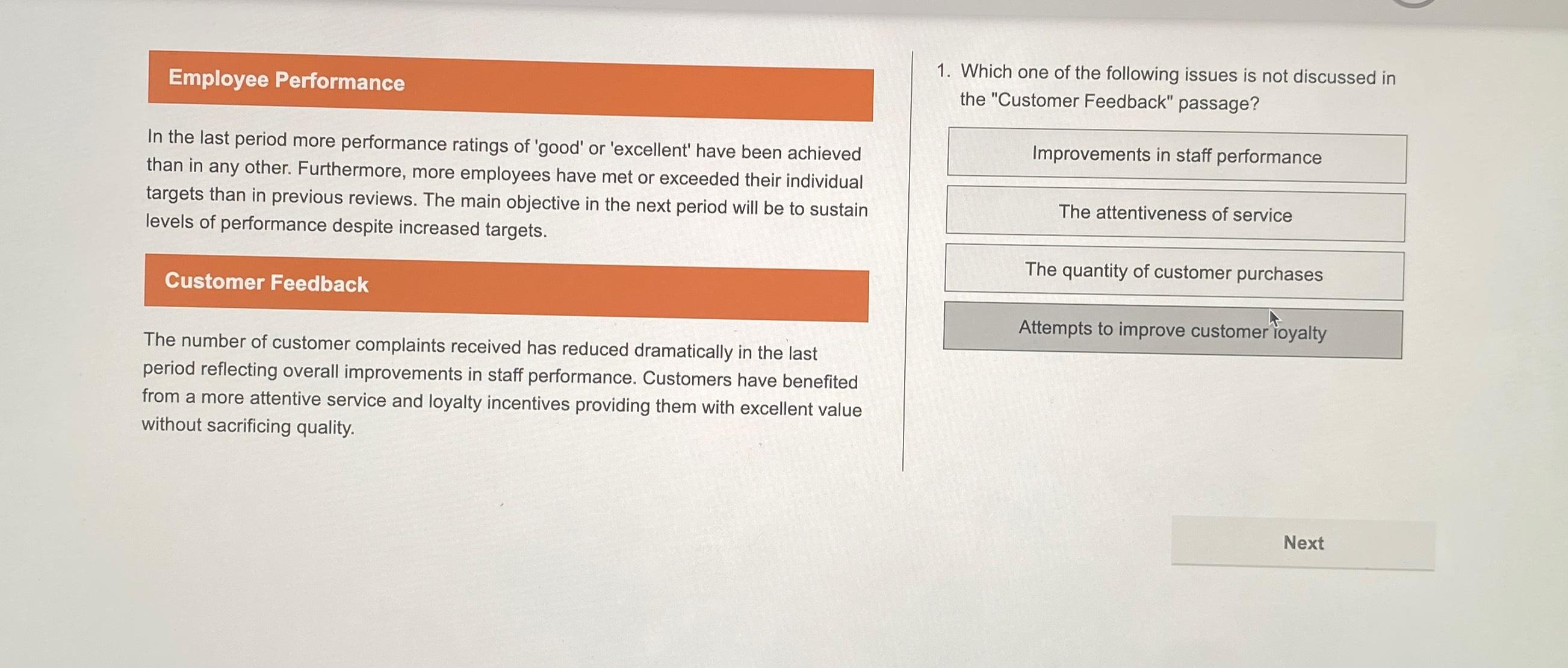 Solved Employee PerformanceIn the last period more | Chegg.com