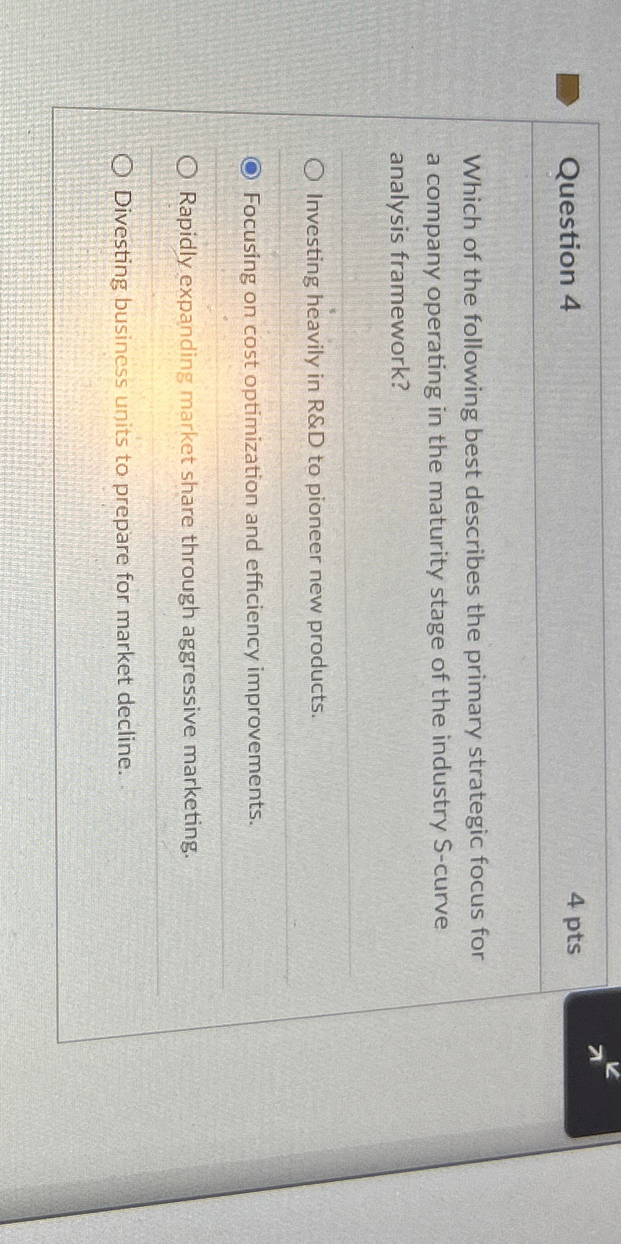 Solved Question 44 ﻿ptsWhich of the following best describes | Chegg.com