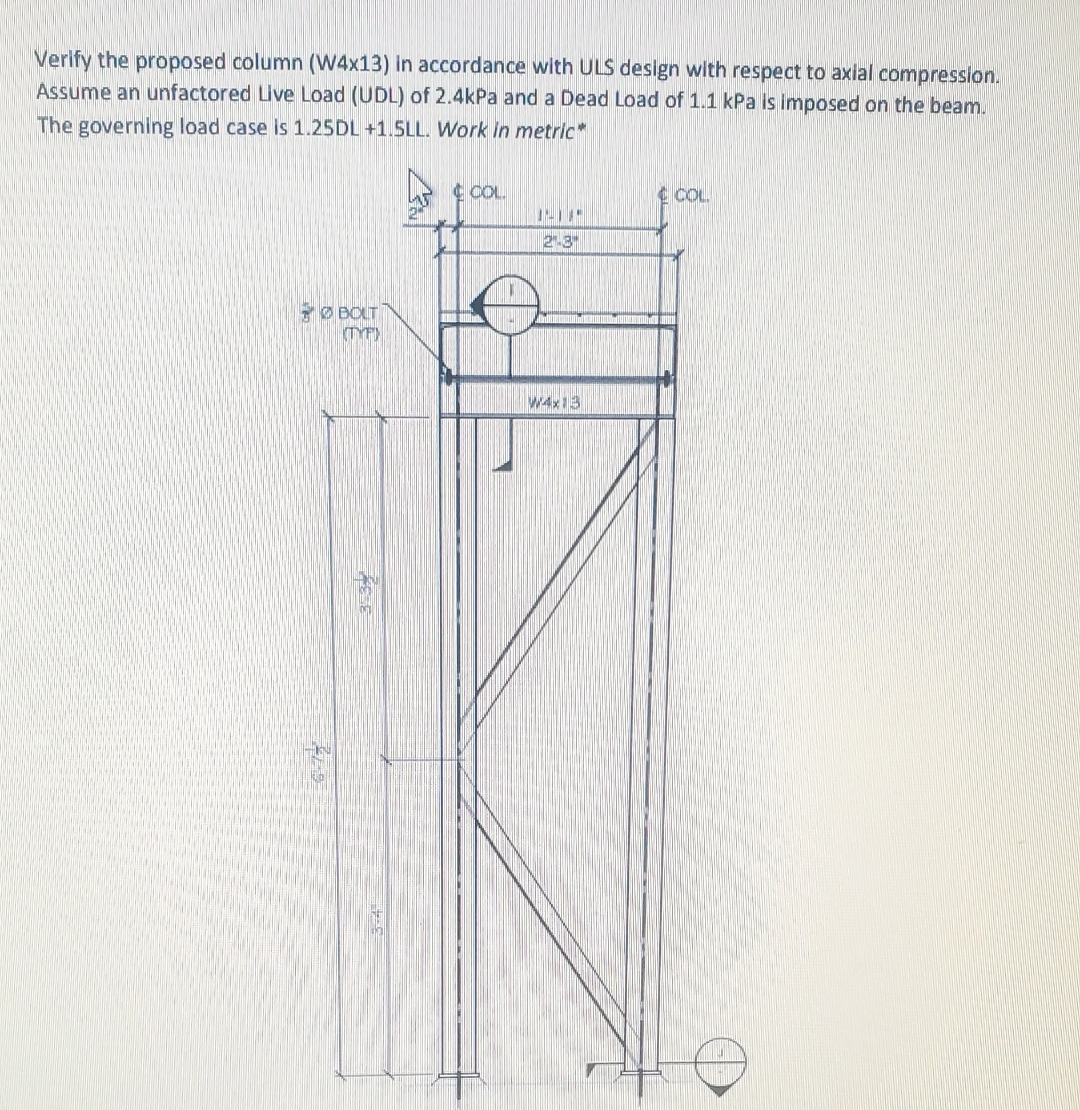 Solved Verify the proposed column (W4x13) ﻿in accordance | Chegg.com
