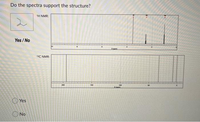 Solved Do the spectra support the structure? ago IH NMR DDT | Chegg.com