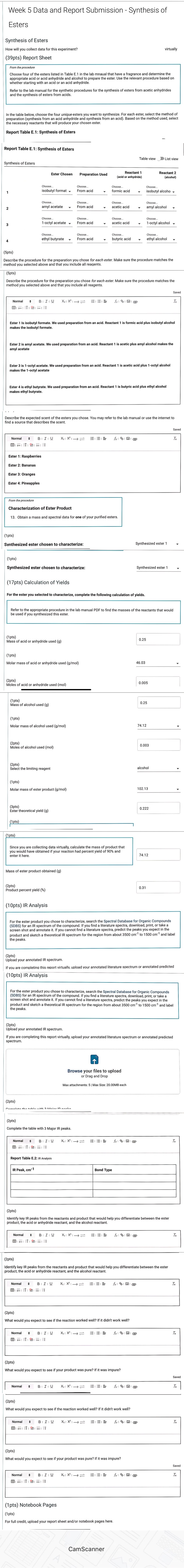 Solved 1 ) ﻿upload annotated literature spectrum or | Chegg.com