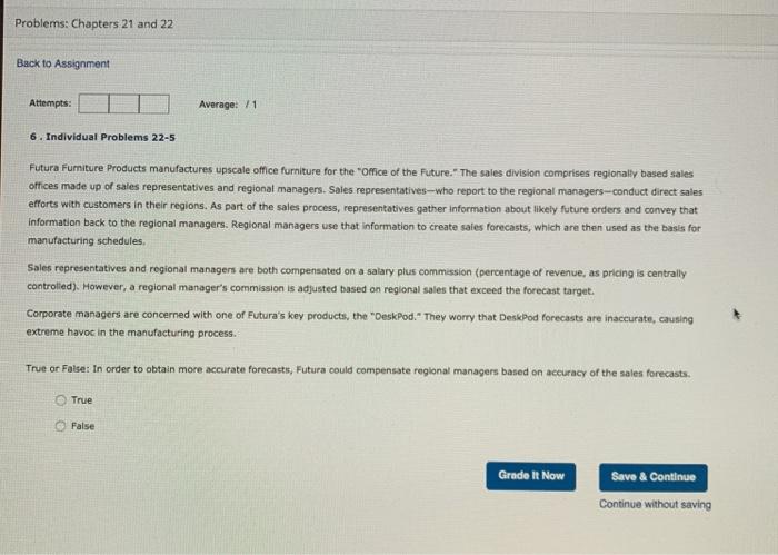 Solved Problems: Chapters 21 and 22 Back to Assignment | Chegg.com
