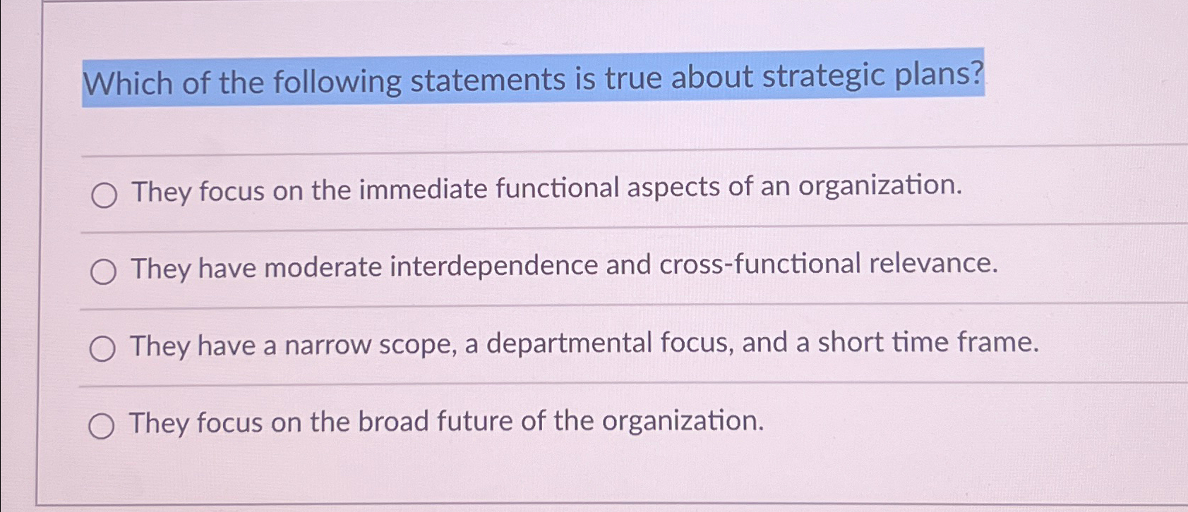 Solved Which of the following statements is true about | Chegg.com