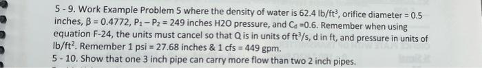 Solved 5 - 9. Work Example Problem 5 where the density of | Chegg.com
