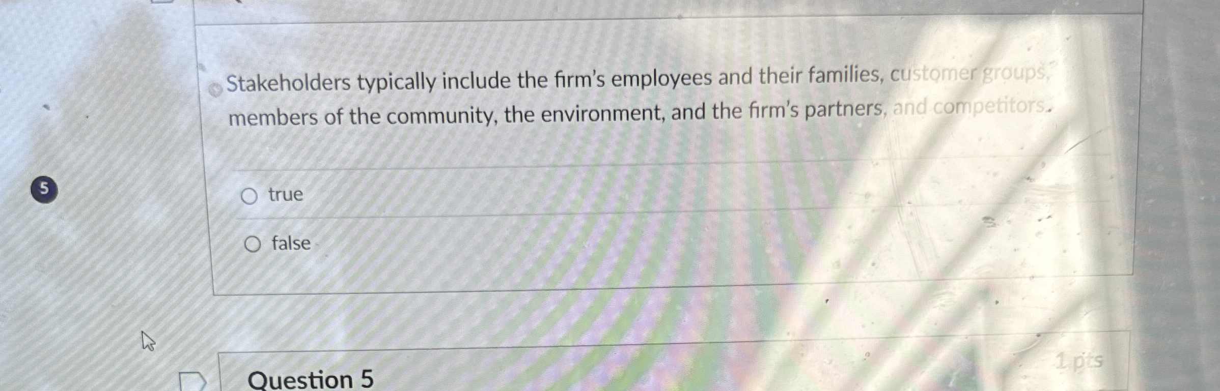 Solved Stakeholders typically include the firm's employees | Chegg.com