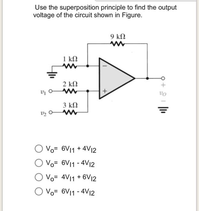 Solved Use the superposition principle to find the output | Chegg.com