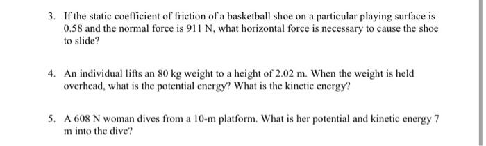 Solved it a Biomechanics and You must show your work to get | Chegg.com