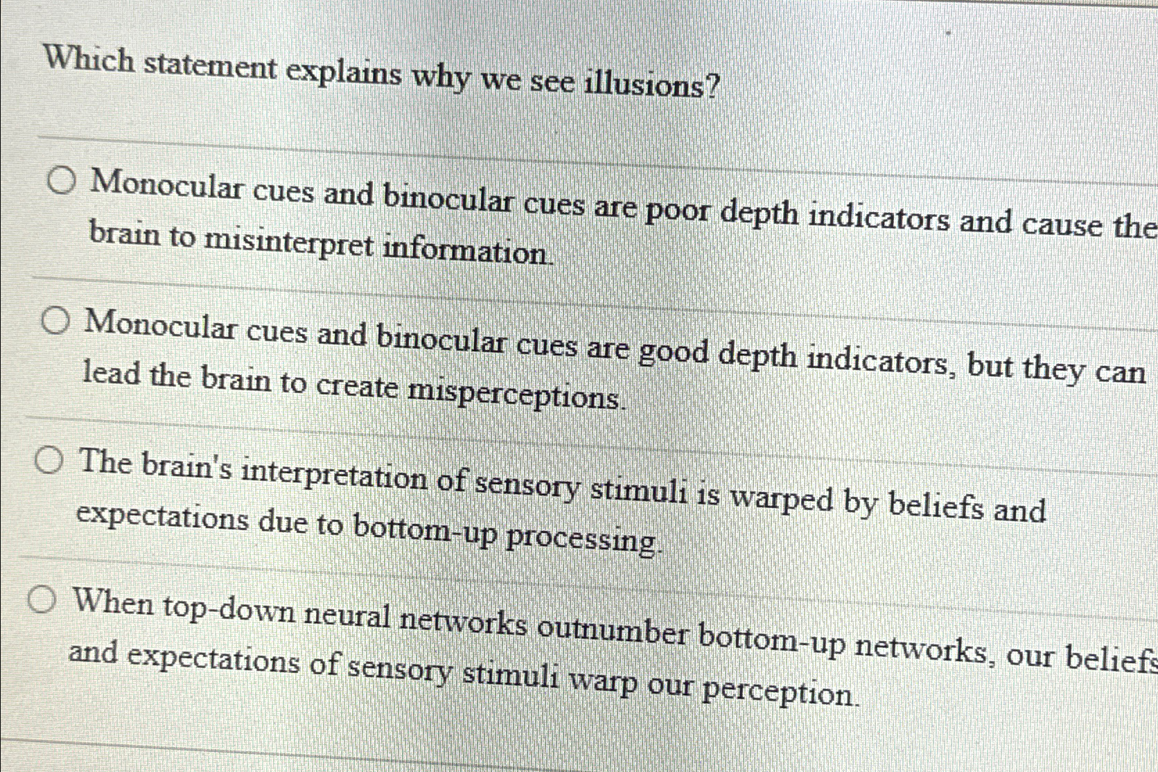 Solved Which statement explains why we see | Chegg.com