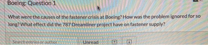 Solved 22 Boeing: Question 2 Evaluate FPM from the | Chegg.com