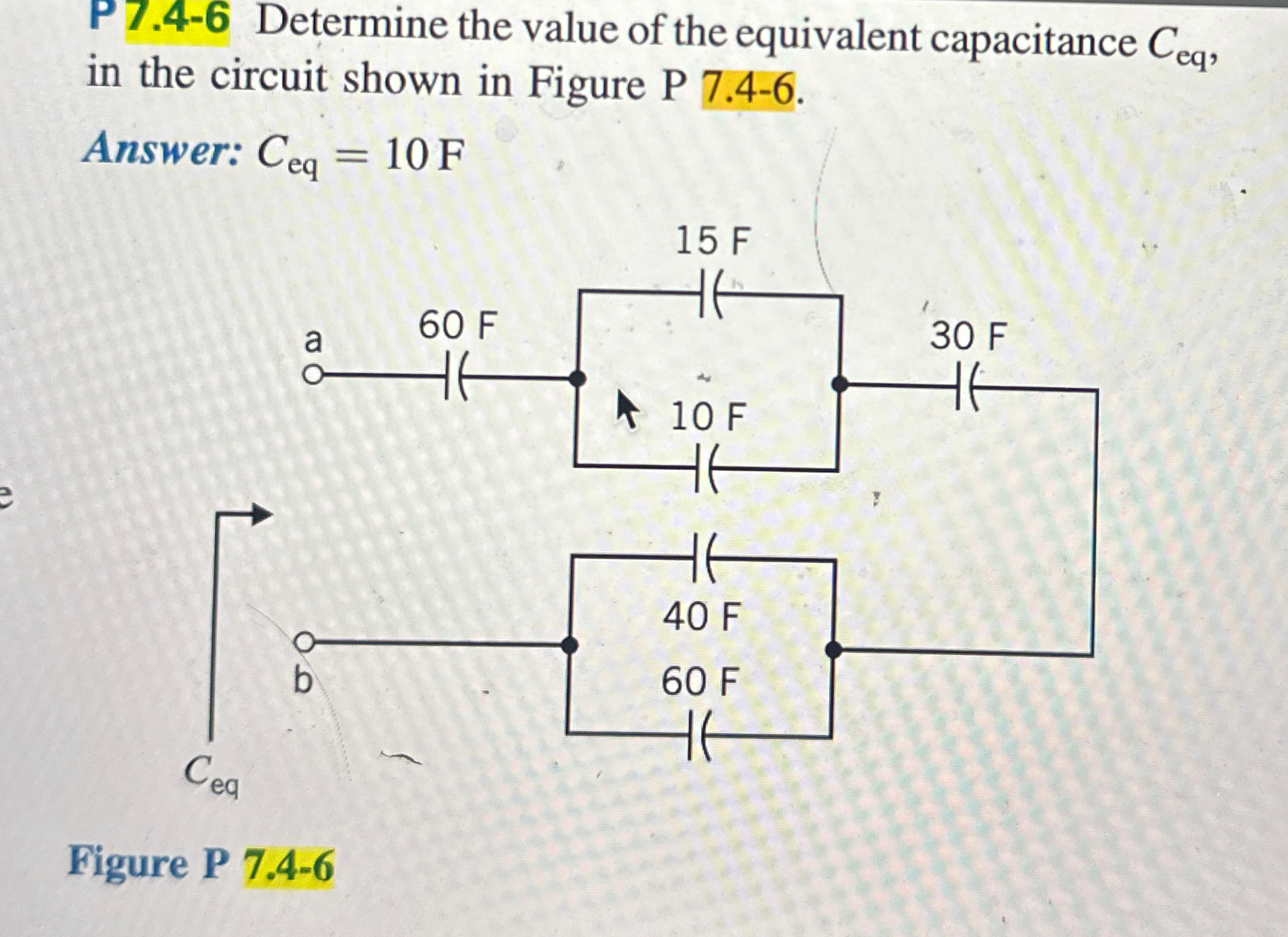 Solved P7.4-6 ﻿Determine the value of the equivalent | Chegg.com
