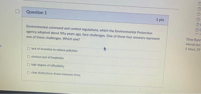 Solved Environmental command and control regulations, which | Chegg.com