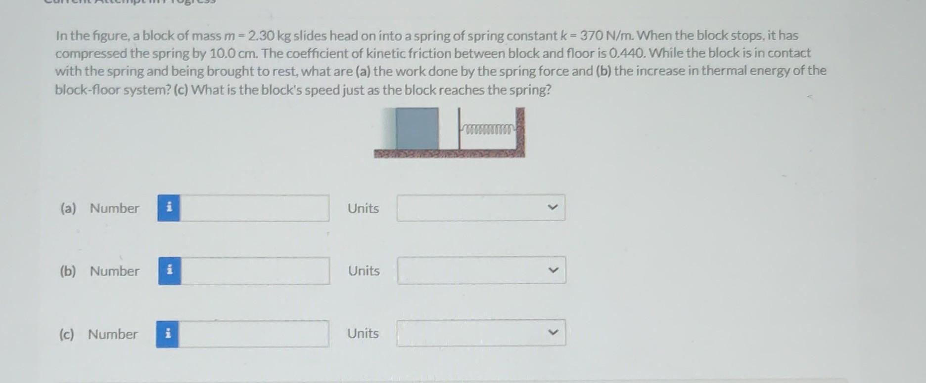 Solved In the figure, a block of mass m=2.30 kg slides head | Chegg.com