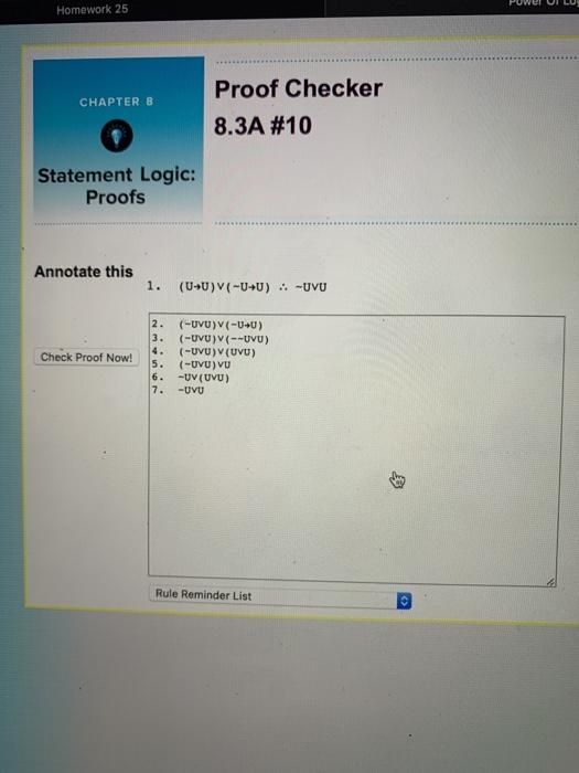 Solved Homework 25 CHAPTER B Proof Checker 8.3A #10 | Chegg.com