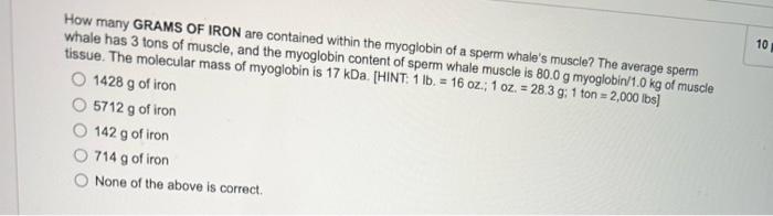 Solved How many GRAMS OF IRON are contained within the | Chegg.com