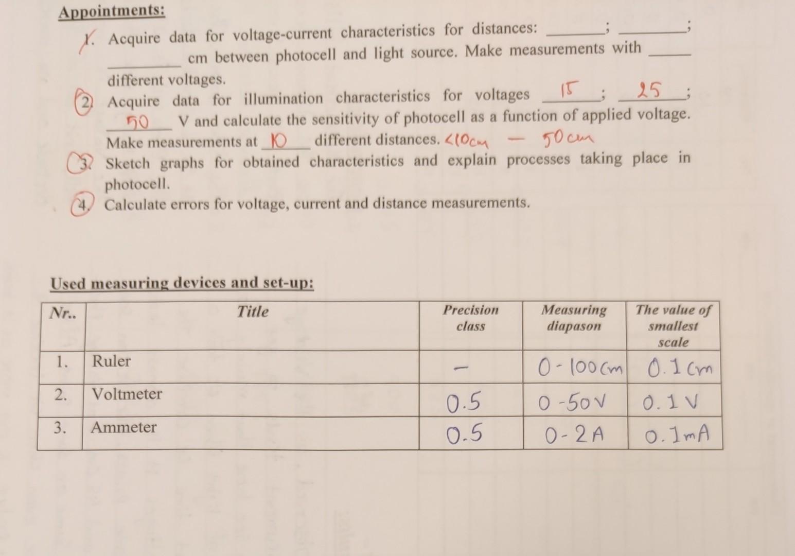 Solved Appointments: 1. Acquire data for voltage-current | Chegg.com