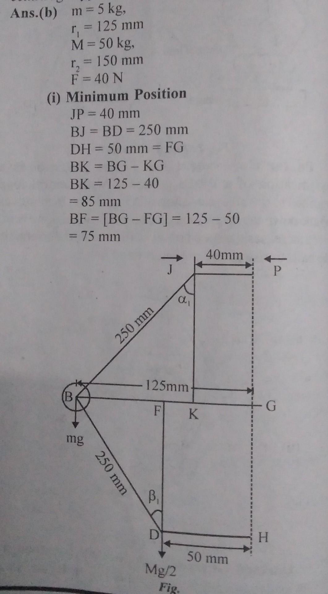 Solved Each arm of a porter governor is 250mm long. The | Chegg.com