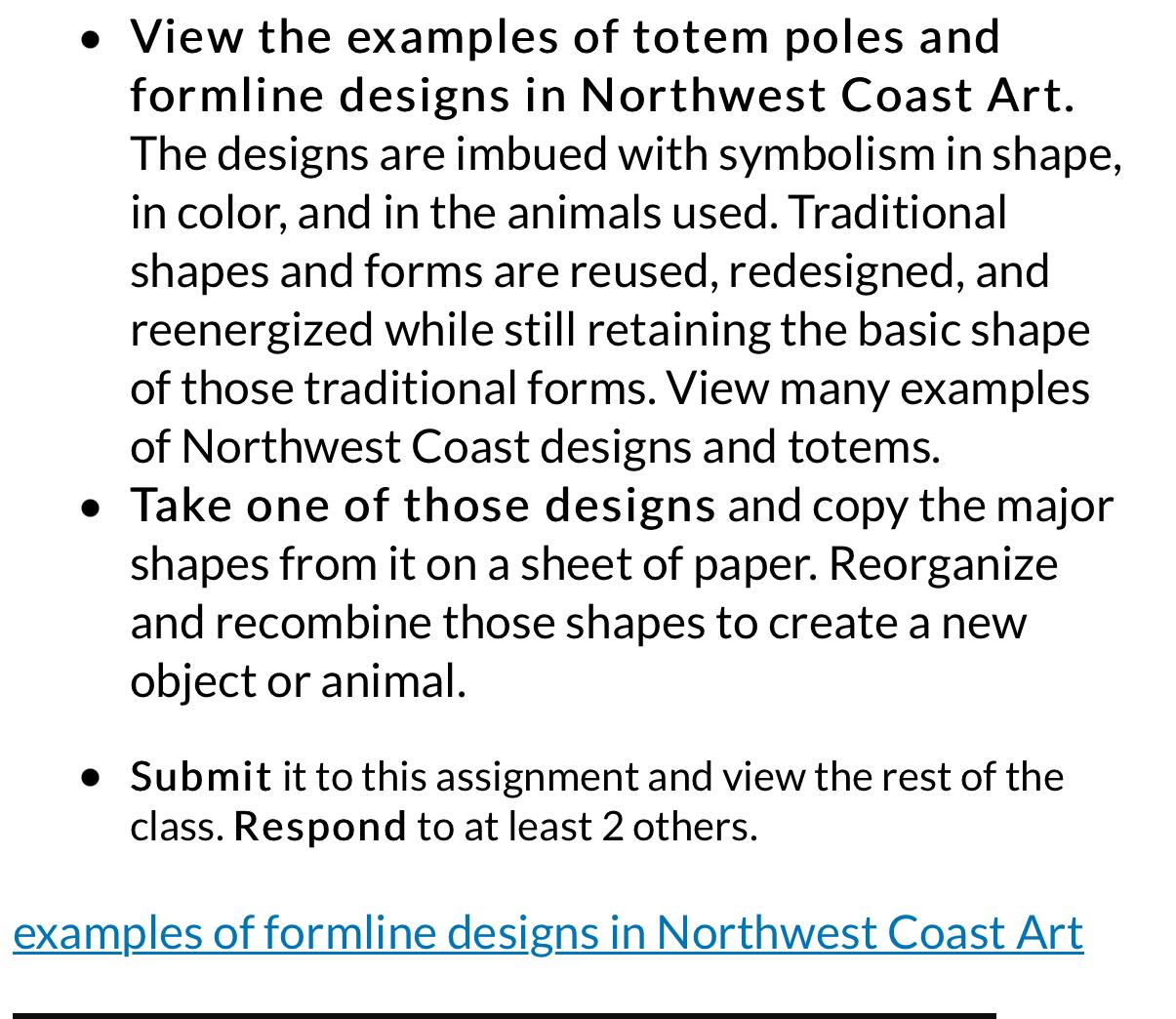 Solved View the examples of totem poles and formline designs | Chegg.com