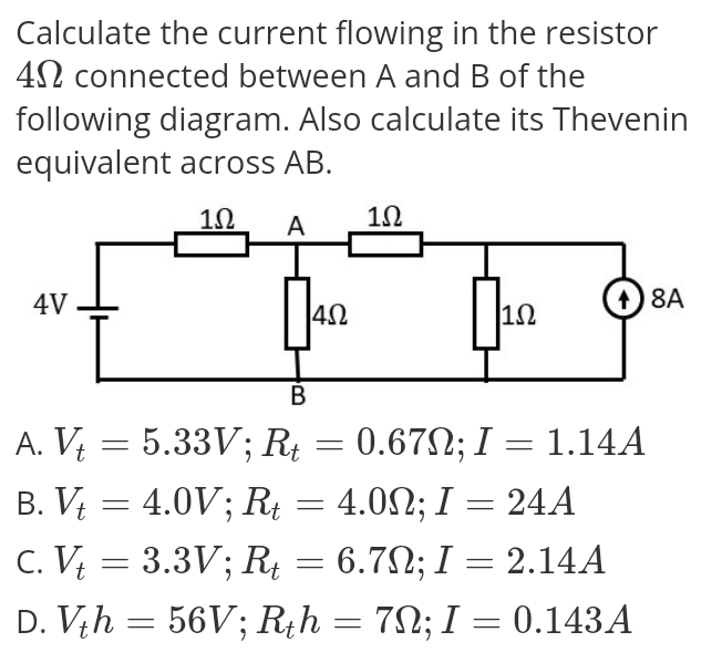 Solved Calculate the current flowing in the resistor 41 | Chegg.com