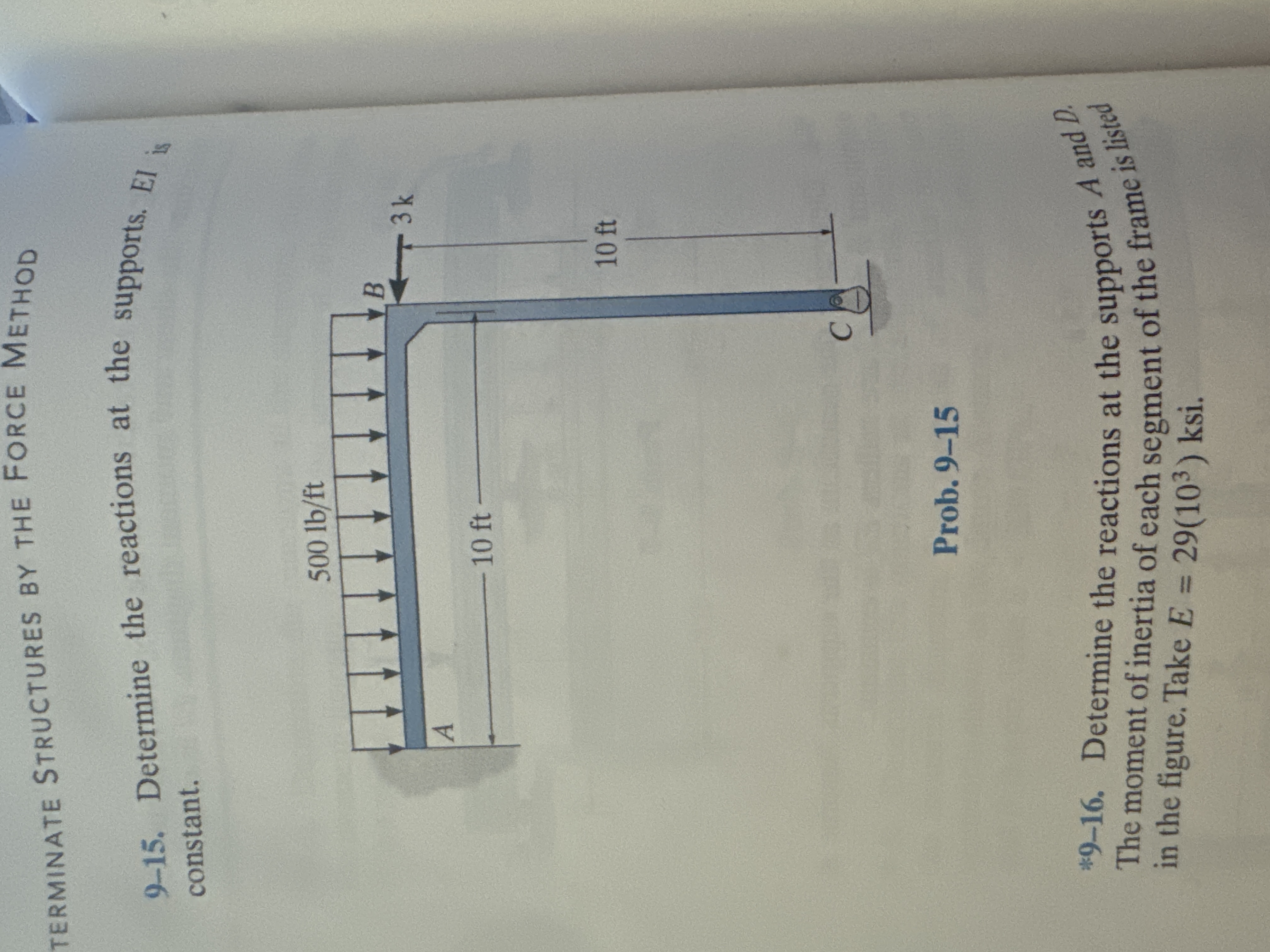 Solved 9-15. ﻿Determine the reactions at the supports. | Chegg.com