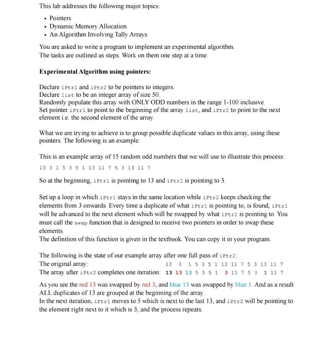 Solved This lab addresses the following major topics: • | Chegg.com