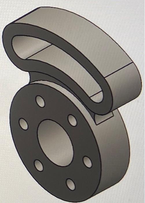 Solved Using Solidworks, create 3D model of image in | Chegg.com