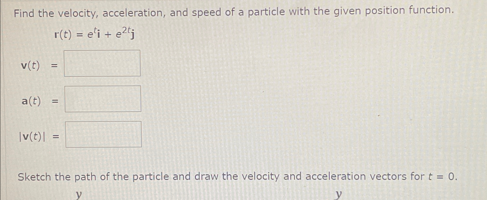 Solved Find the velocity, acceleration, and speed of a | Chegg.com