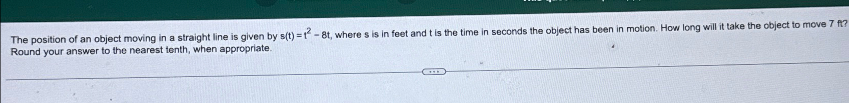 Solved The position of an object moving in a straight line | Chegg.com