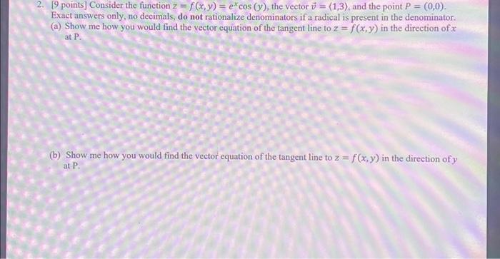 Solved 2. [9 points ] Consider the function | Chegg.com
