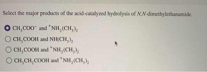 Solved Select the major products of the acid-catalyzed | Chegg.com