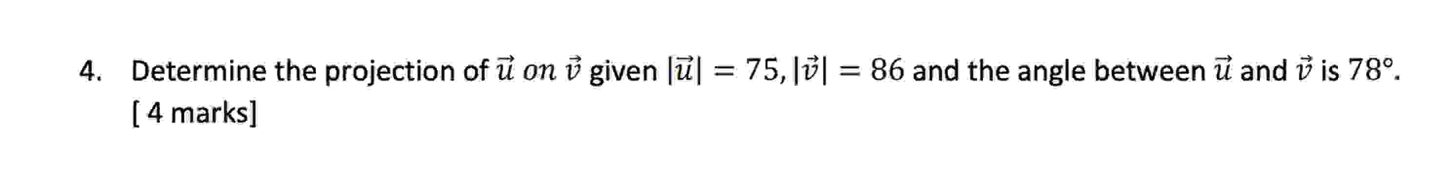 Solved Determine the projection of vec(u) ﻿on vec(v) ﻿given | Chegg.com