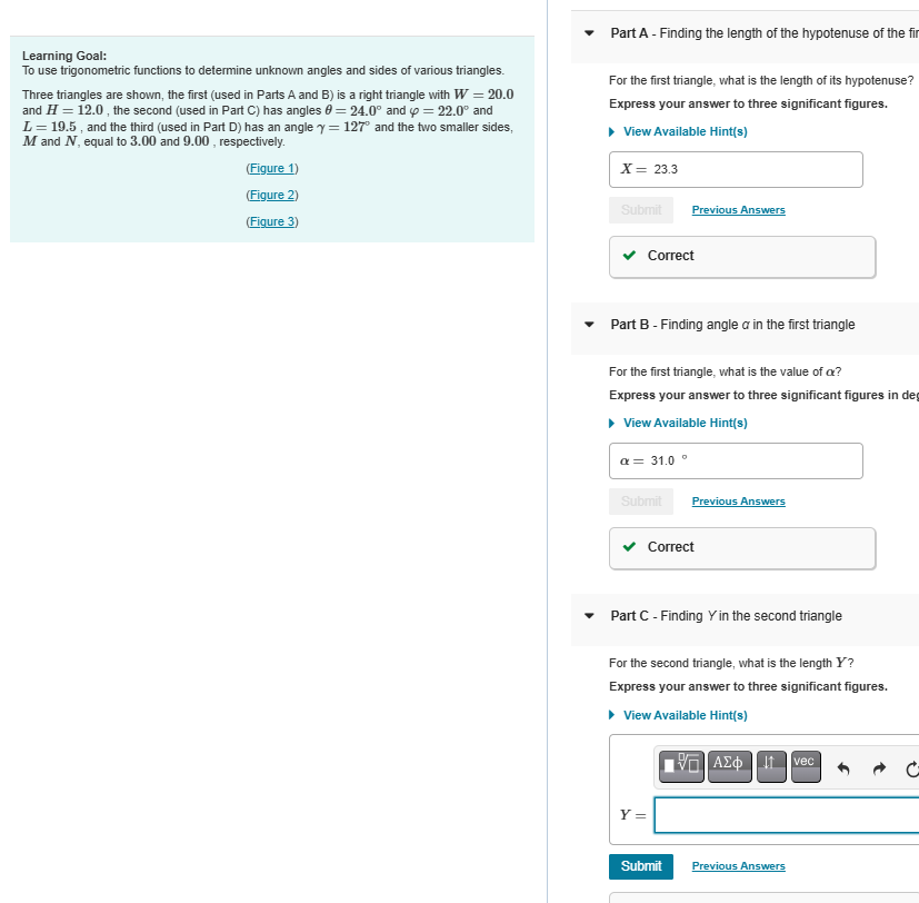 Solved Learning Goal:To ﻿use trigonometric functions to | Chegg.com