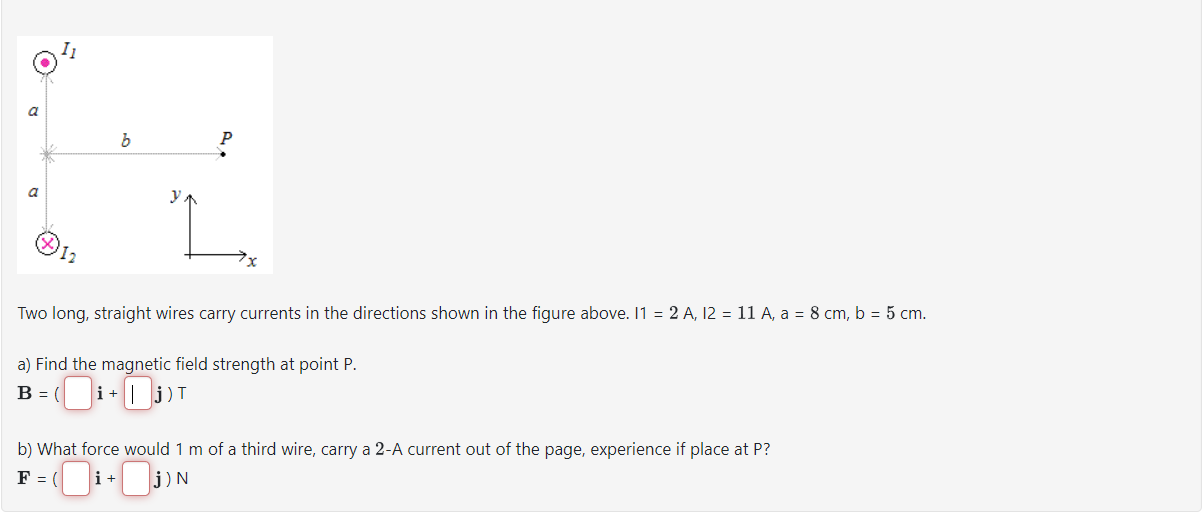 Solved Two long, straight wires carry currents in the | Chegg.com