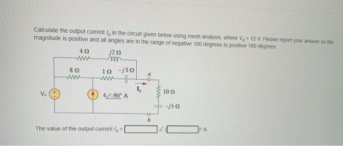 Solved Calculate The Output Current Loin The Circuit Given 1296