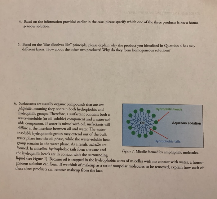 Solved Question 7 Based on the "like dissolves like" | Chegg.com