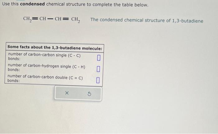 Solved Use this condensed chemical structure to complete the | Chegg.com