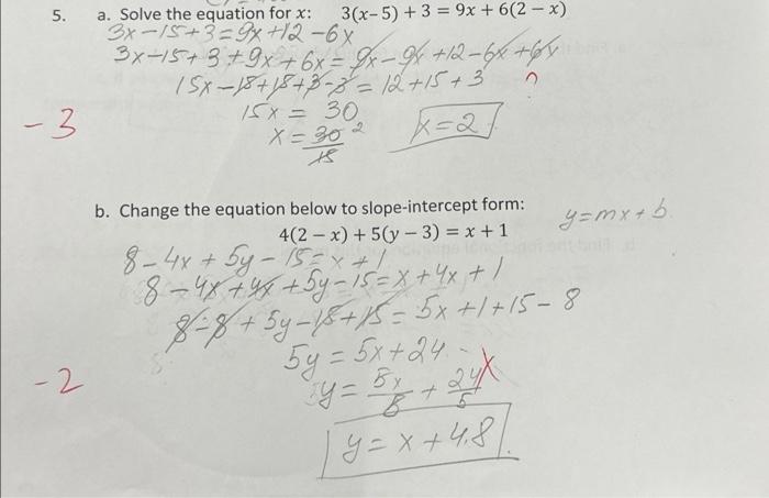 Solved A Solve The Equation For X 3 X−5 3 9x 6 2−x