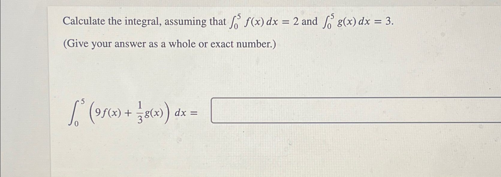 Solved Calculate the integral, assuming that ∫05f(x)dx=2 | Chegg.com
