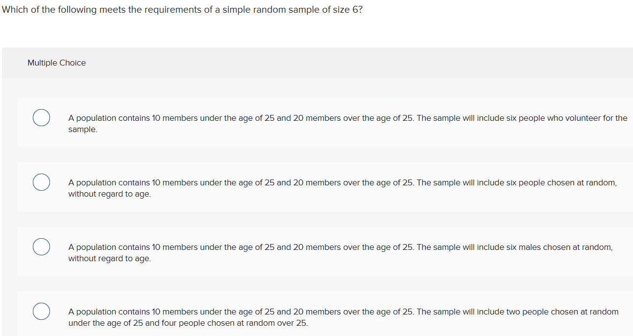 Solved Which of the following meets the requirements of a | Chegg.com
