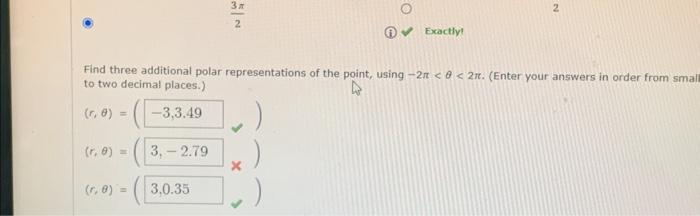 Solved Find three additional polar representations of the | Chegg.com