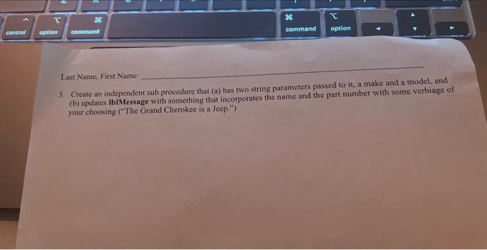 Solved Last Name, First Name: 3. Create an independent sub | Chegg.com