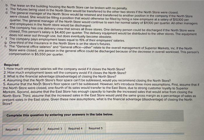 Solved Problem 11-26 Close or Retain a Store (LO11-2) | Chegg.com