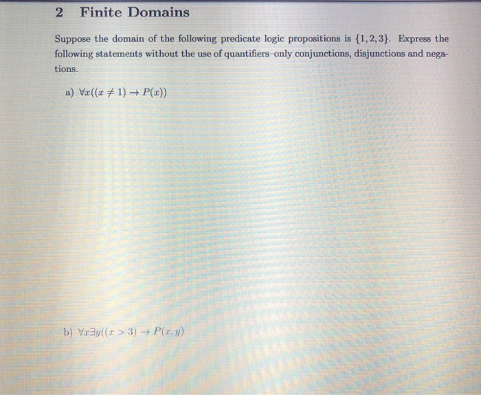 Solved 2 Finite Domains Suppose The Domain Of The Following