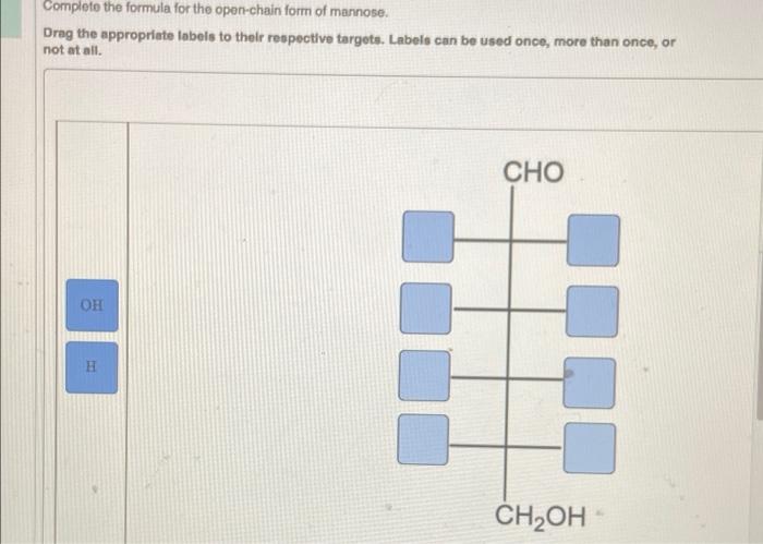 Solved Complete the formula for the open-chain form of | Chegg.com