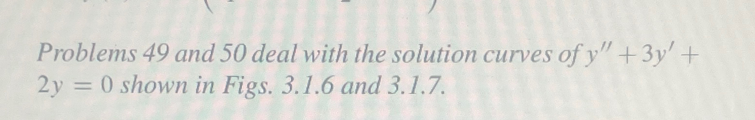 Solved Problems 49 ﻿and 50 ﻿deal with the solution curves of | Chegg.com