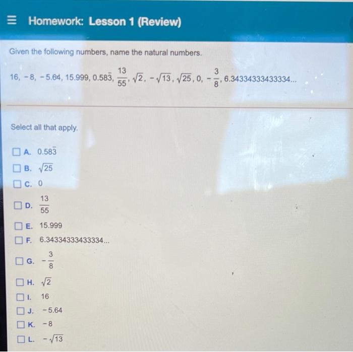 Solved Homework: Lesson 1 (Review) Use roster notation to | Chegg.com