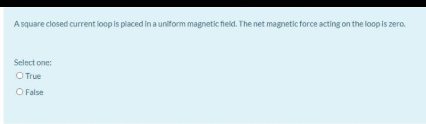 Solved A square closed current loop is placed in a uniform | Chegg.com