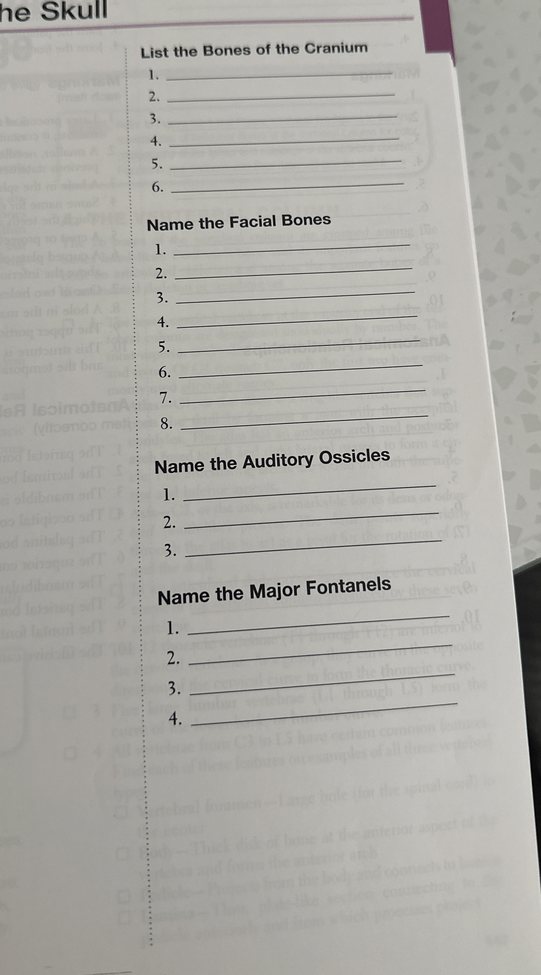 Solved he SkullList the Bones of the Craniumq,q,q,q,q,q,Name | Chegg.com